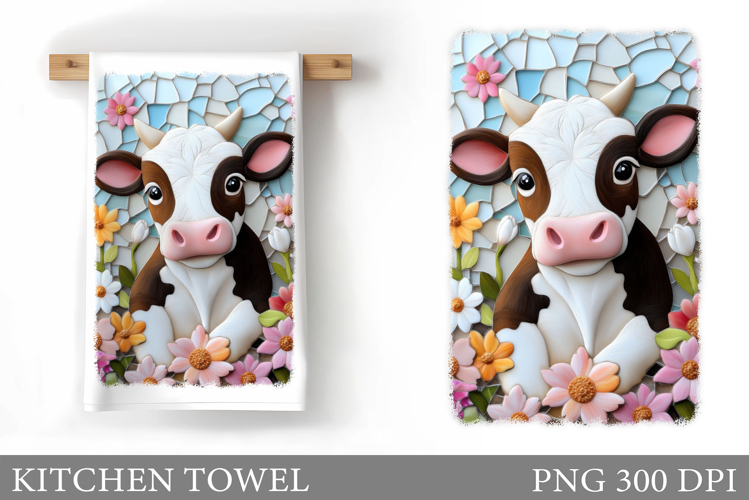 Cow Kitchen Towel Design. Cow Sublimation (5448418)