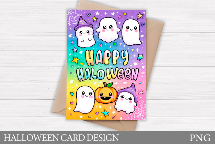 Cute Halloween Card Printable. Halloween Ghost (5959722)