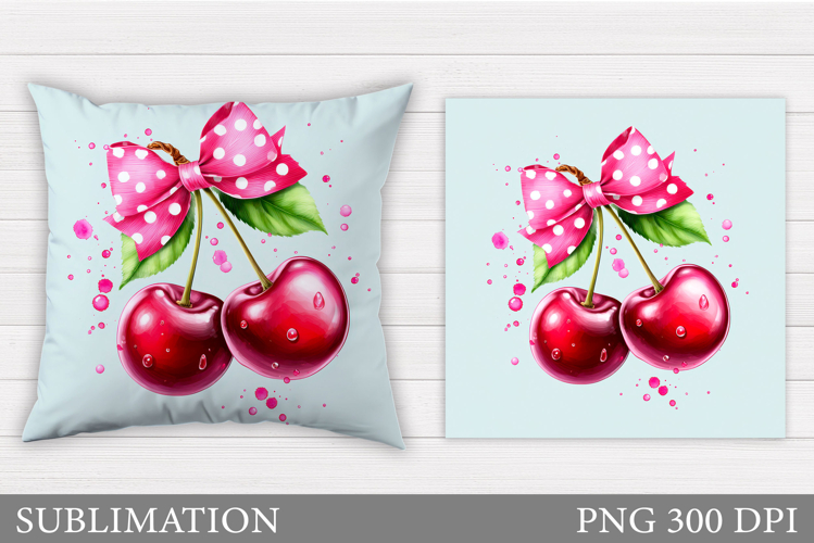 Cherry Pillow Design. Cherry Sublimation (6669549)