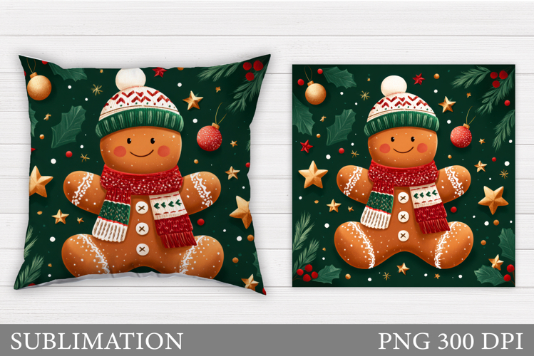 Gingerbread Pillow Design. Christmas Pillow (6293646)