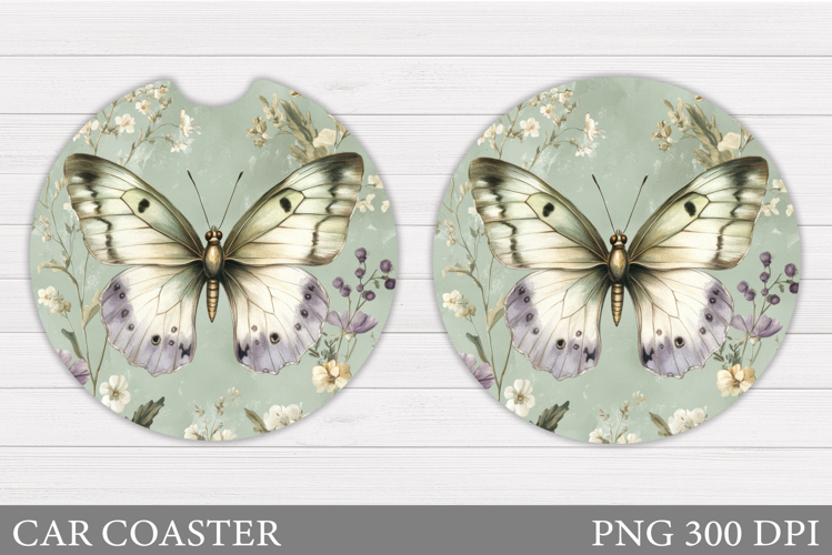 Butterfly Car Coaster. Summer Car Coaster Design (5492154)