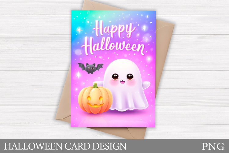 Cute Halloween Card Printable. Halloween Ghost (5959761)