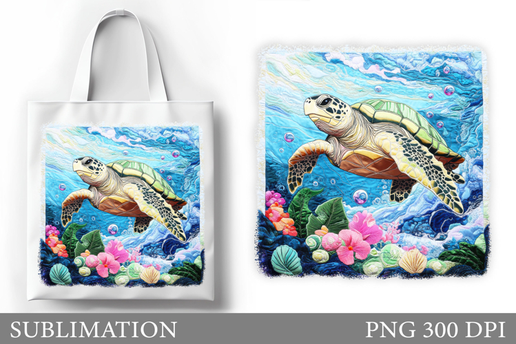Sea Turtle Tote Bag Sublimation. Turtle (5465956)
