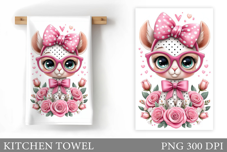 Cute Lama Kitchen Towel. Lama Flowers Kitchen (5699267)