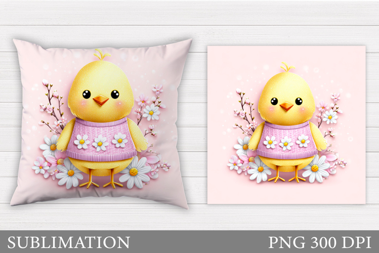 Spring Chick Pillow Sublimation. Spring Pillow (6593271)