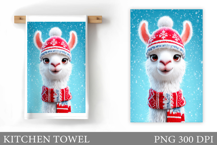 Christmas Lama Kitchen Towel. Christmas Kitchen (6310610)