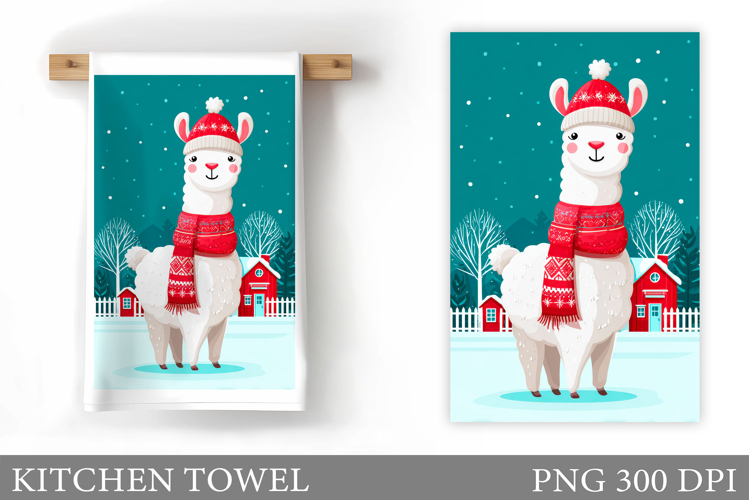 Christmas Lama Kitchen Towel. Christmas Kitchen (6310621)