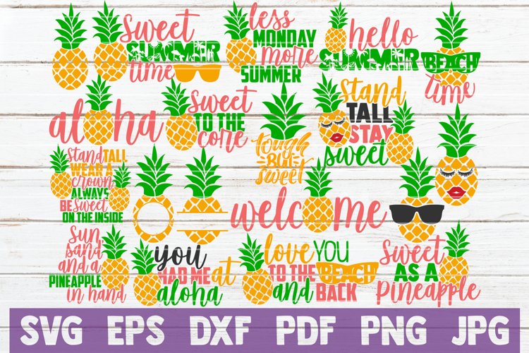 Pineapple SVG Bundle - Summer SVG Cut Files