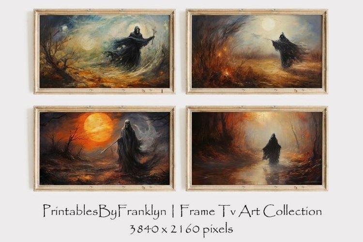 Halloween Samsung Frame TV Art Grim Reaper Set
