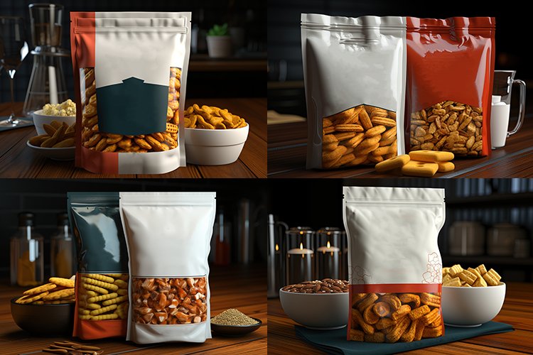 Premium Snack Packaging Mockup