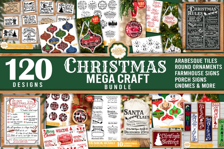 Christmas Mega SVG Bundle, Farmhouse Christmas Bundle (1677832) | SVGs ...
