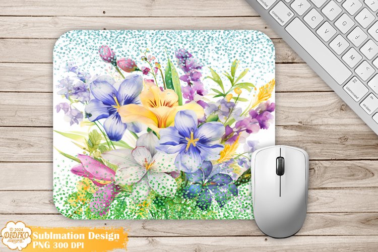 Flowers Mouse Pad Sublimation Png , Spring Mouse Pad Png
