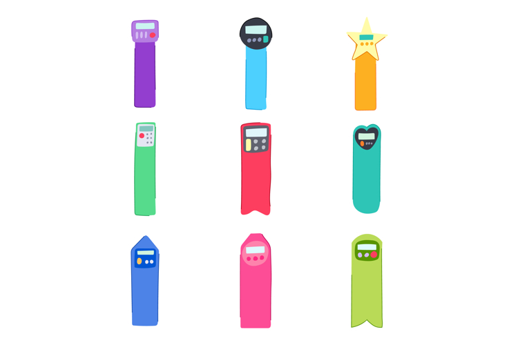 digital bookmark set cartoon (6565238)