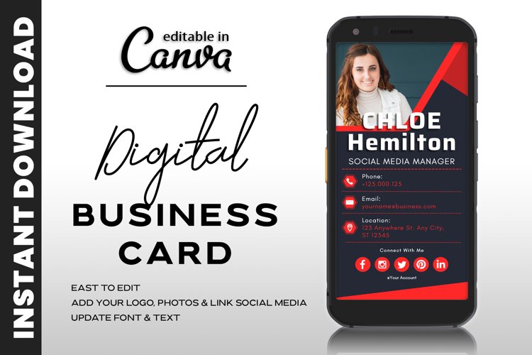 Digital Business Card Professional And Elegant Template Digital Business Card Professional And Elegant Template