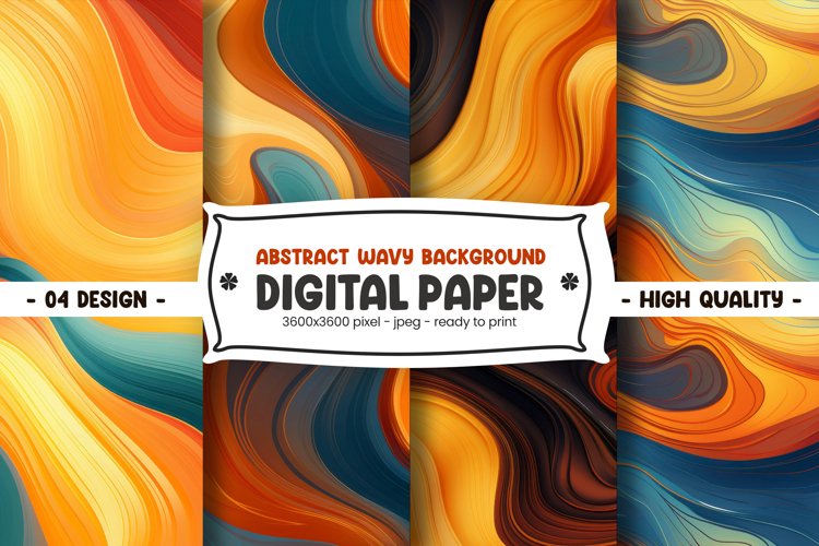 Abstract wavy background digital paper (5154795)