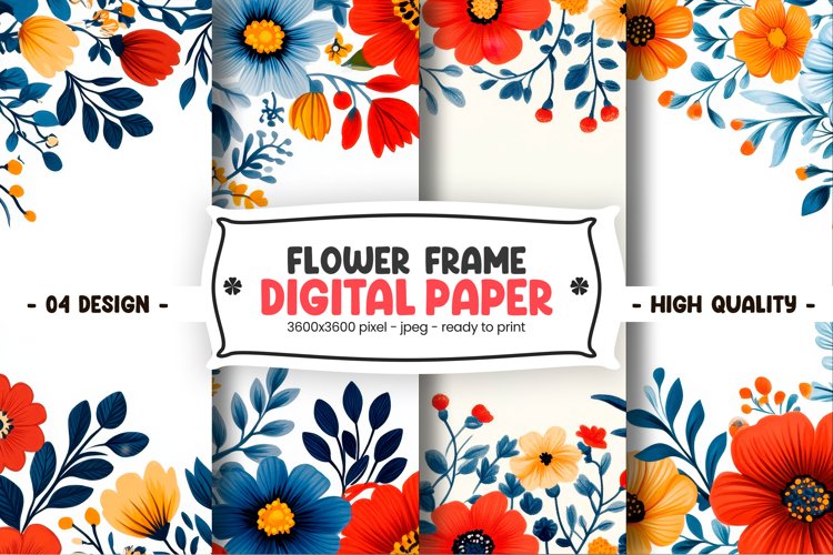 FLOWER FRAME DIGITAL PAPER (5046701)