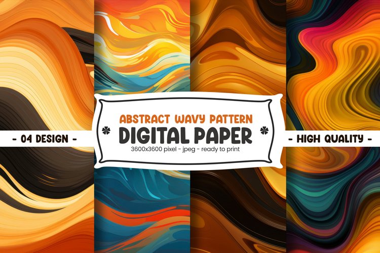 Abstract wavy pattern digital paper (5154839)