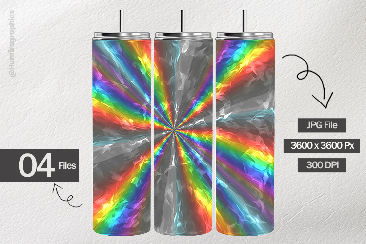 Iridescent Prism Starburst Digital Papers - 04 Variations