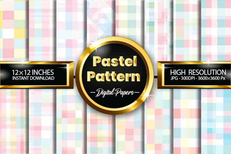 Pastel Seamless Pattern Digital Papers