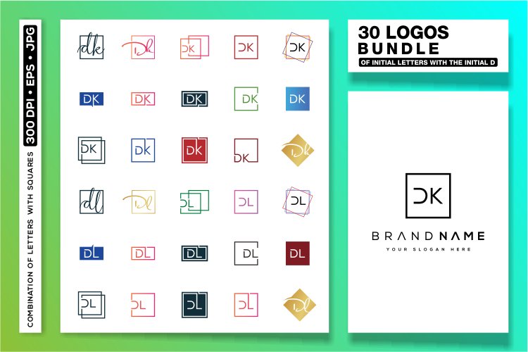 30 LOGOS BUNDLE OF INITIAL LETTERS WITH THE (4293059)