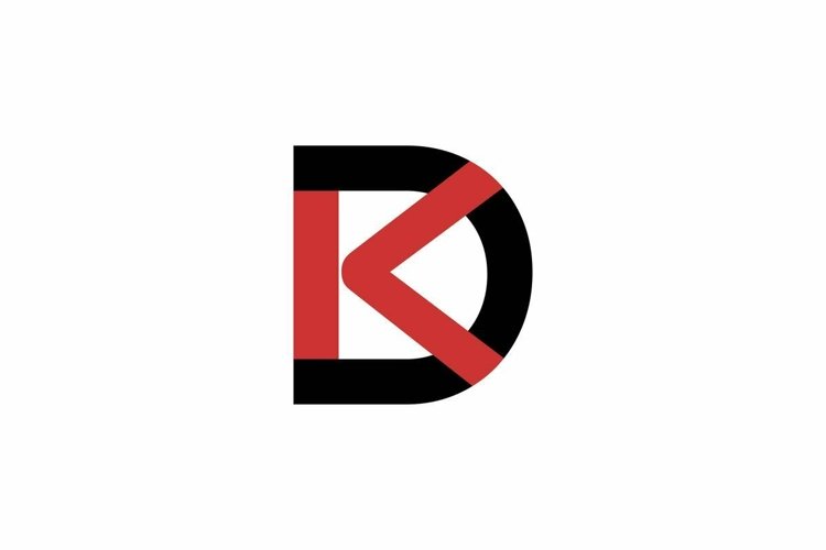 DK KD logo design vector template (3719471)