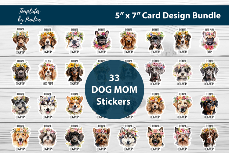 Dog Mom Sticker Bundle, Best Dog Mom Digital Sticker