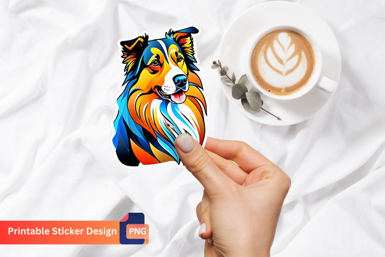 Dog Printable Sticker, Dog Sticker Sheet