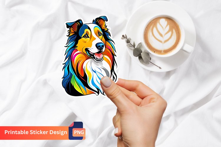 Dog Printable Sticker, Dog Sticker Sheet