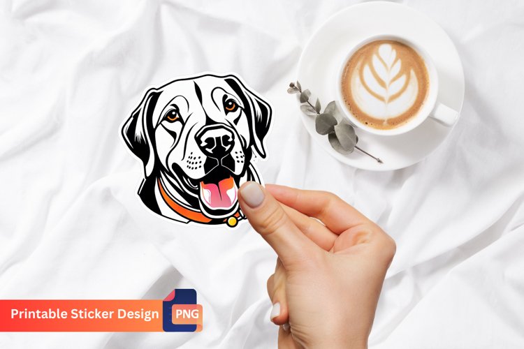 Dog Printable Sticker Sheet, Dog Printable Sticker