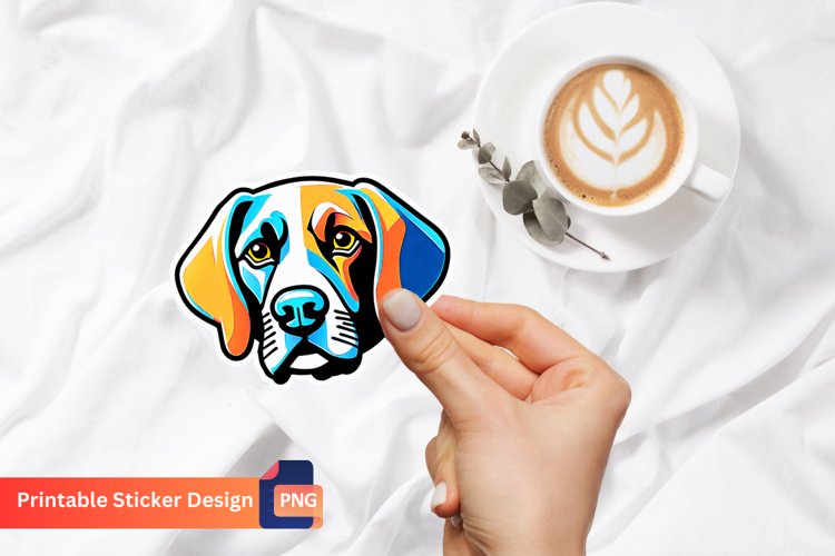Dog Printable Sticker Sheet, Dog Printable Sticker