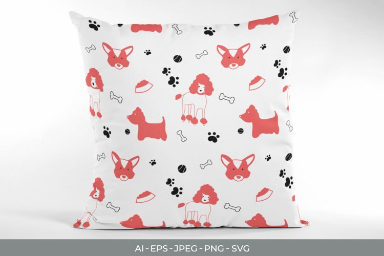 Dog Seamless Pattern SVG File