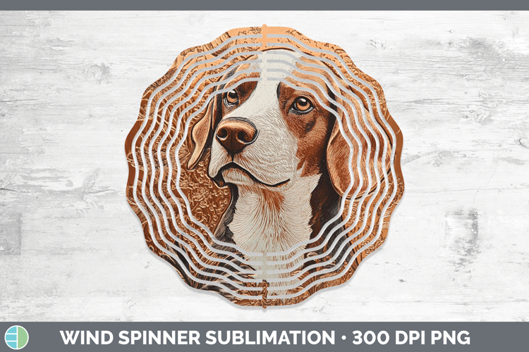 Dogs 01 Copper Relief Beagle Wind Spinner Sublimation Spinne