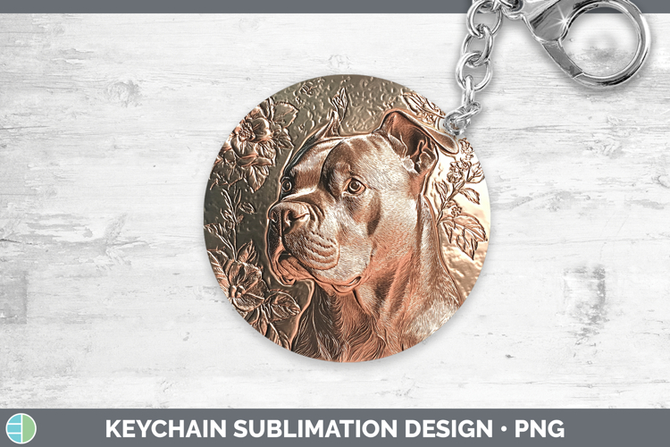 Dogs 01 Copper Relief Cane Corso Keychain Sublimation Keyrin