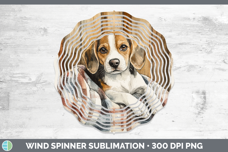 Dogs 01 Flannel Beagle Wind Spinner Sublimation Spinner Desi