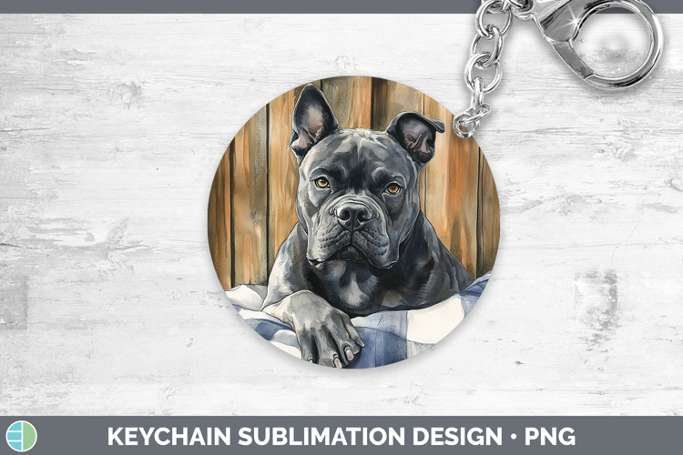 Dogs 01 Flannel Cane Corso Keychain Sublimation Keyring Desi