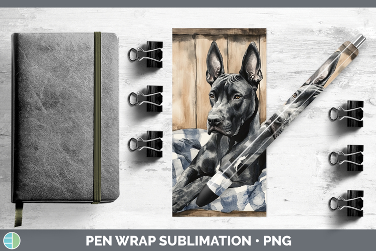 Dogs 01 Flannel Great Dane Pen Wrap Sublimation Pen Designs