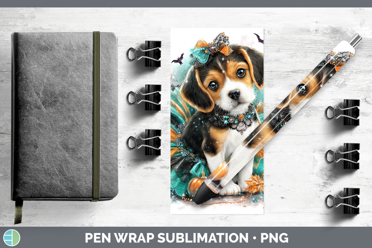 Dogs 01 Halloween Beagle Pen Wrap Sublimation Pen Designs