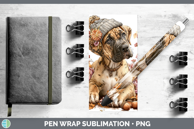 Great Dane Dogs 01 Knit Hat Pen Wrap Sublimation Design