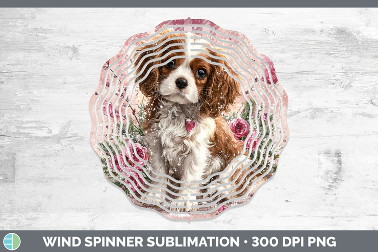 Cavalier King Charles Spaniel Dogs 02 Checker Valentine Wind