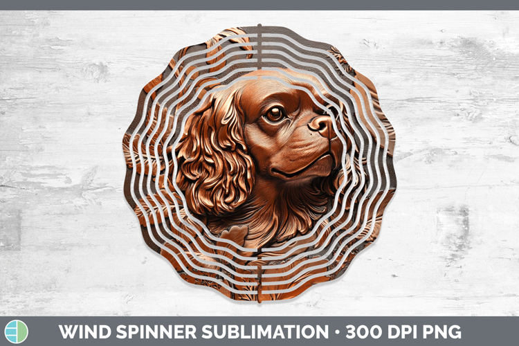 Dogs 02 Copper Relief Cavalier King Charles Spaniel Wind Spi
