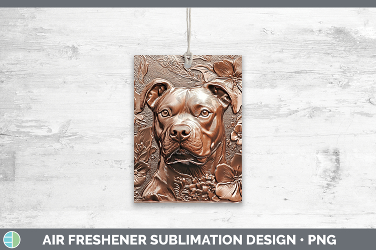 Dogs 02 Copper Relief Pit Bull Air Freshener Sublimation Car