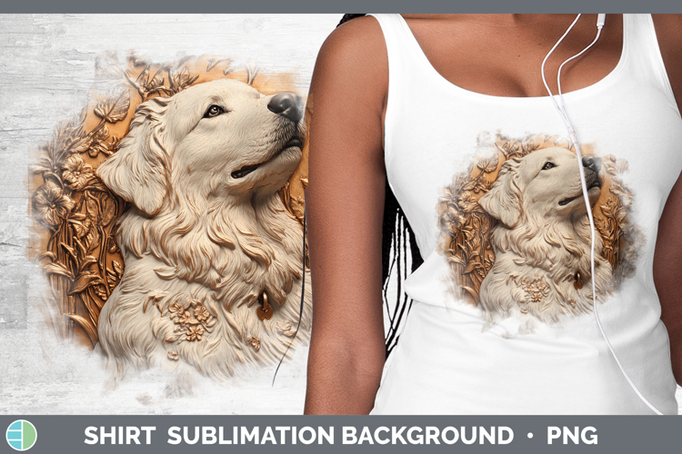 Dogs 03 Copper Relief Great Pyrenees Shirt Sublimation Subli