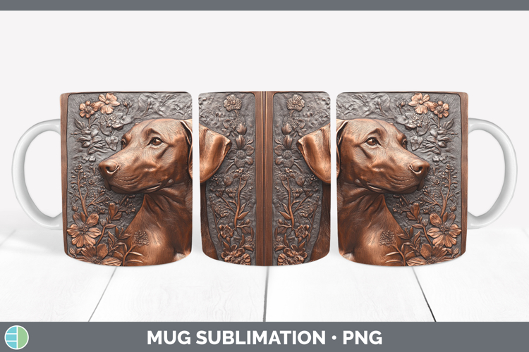 Dogs 03 Copper Relief Rhodesian Ridgeback Mug Wrap Sublimati