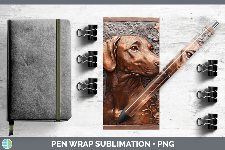 Dogs 03 Copper Relief Rhodesian Ridgeback Pen Wrap Sublimati