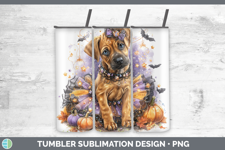 Dogs 03 Halloween Rhodesian Ridgeback Tumbler Sublimation 20