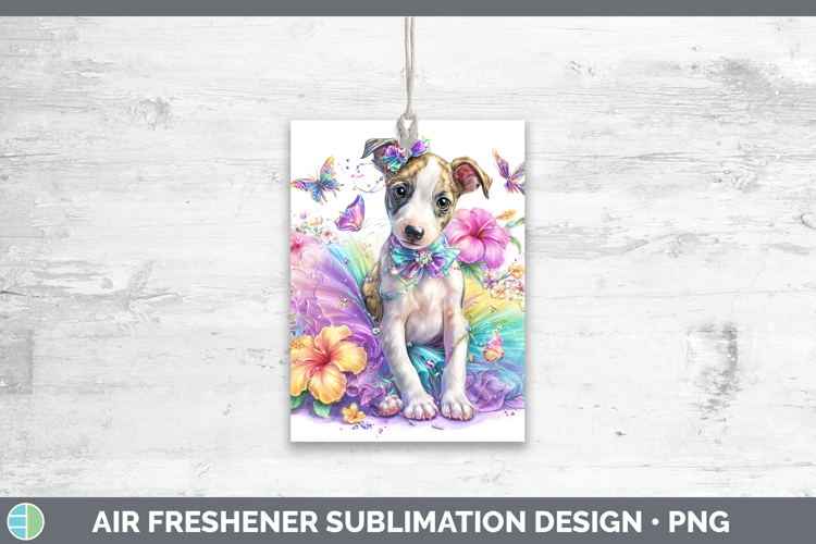 Dogs 03 Rainbow Summer Whippet Air Freshener Sublimation Car
