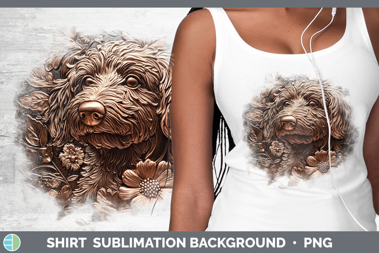 Dogs 05 Copper Relief Double Doodle Shirt Sublimation Sublim