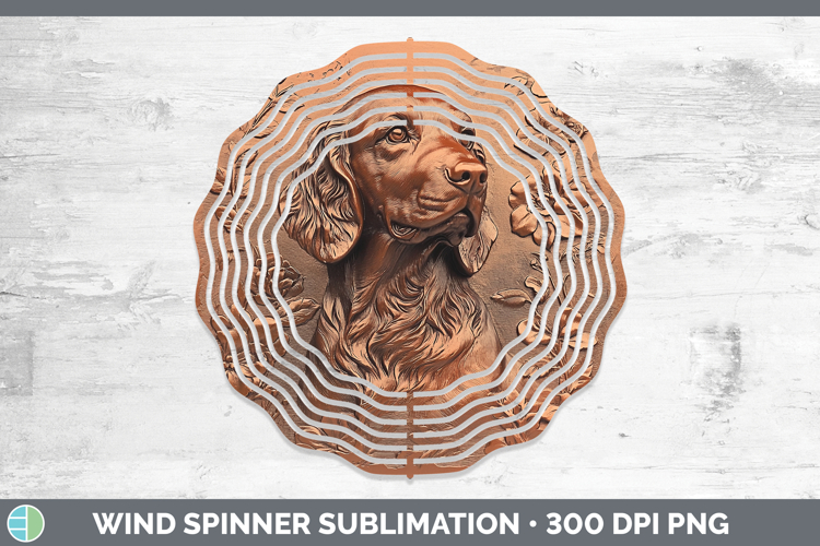 Dogs 05 Copper Relief English Cocker Spaniel Wind Spinner Su