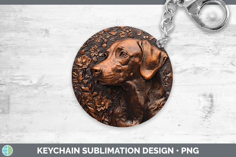 Dogs 05 Copper Relief Warren Hound Keychain Sublimation Keyr