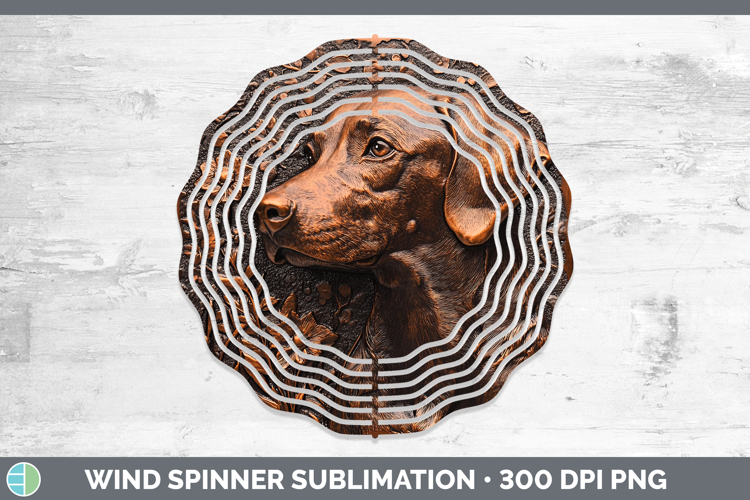 Dogs 05 Copper Relief Warren Hound Wind Spinner Sublimation